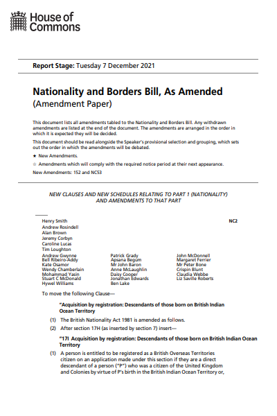 Commons business papers - UK Parliament